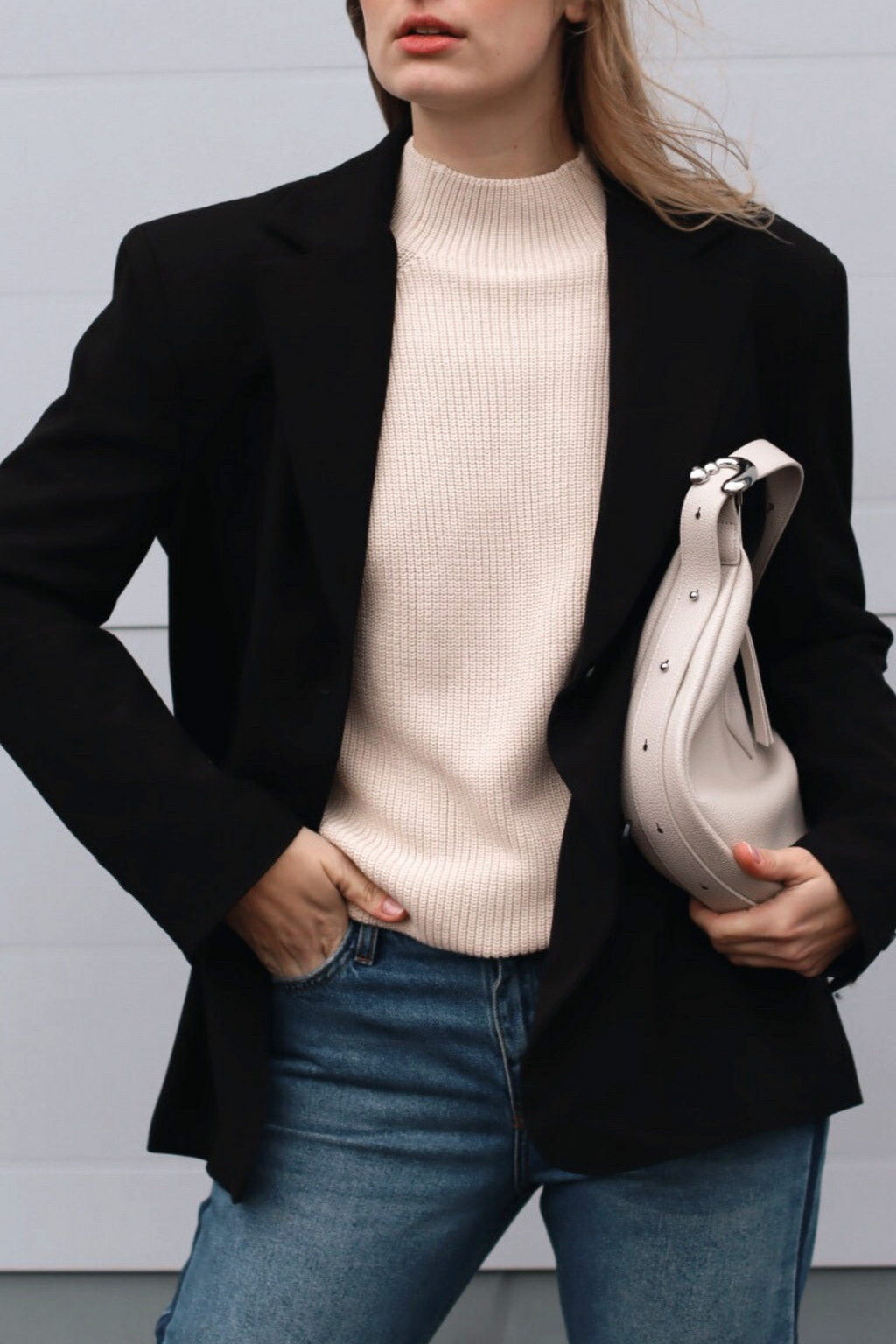 LORIE SPLIT BACK OVERSIZED BLAZER BLACK – SÓMAS STUDIO