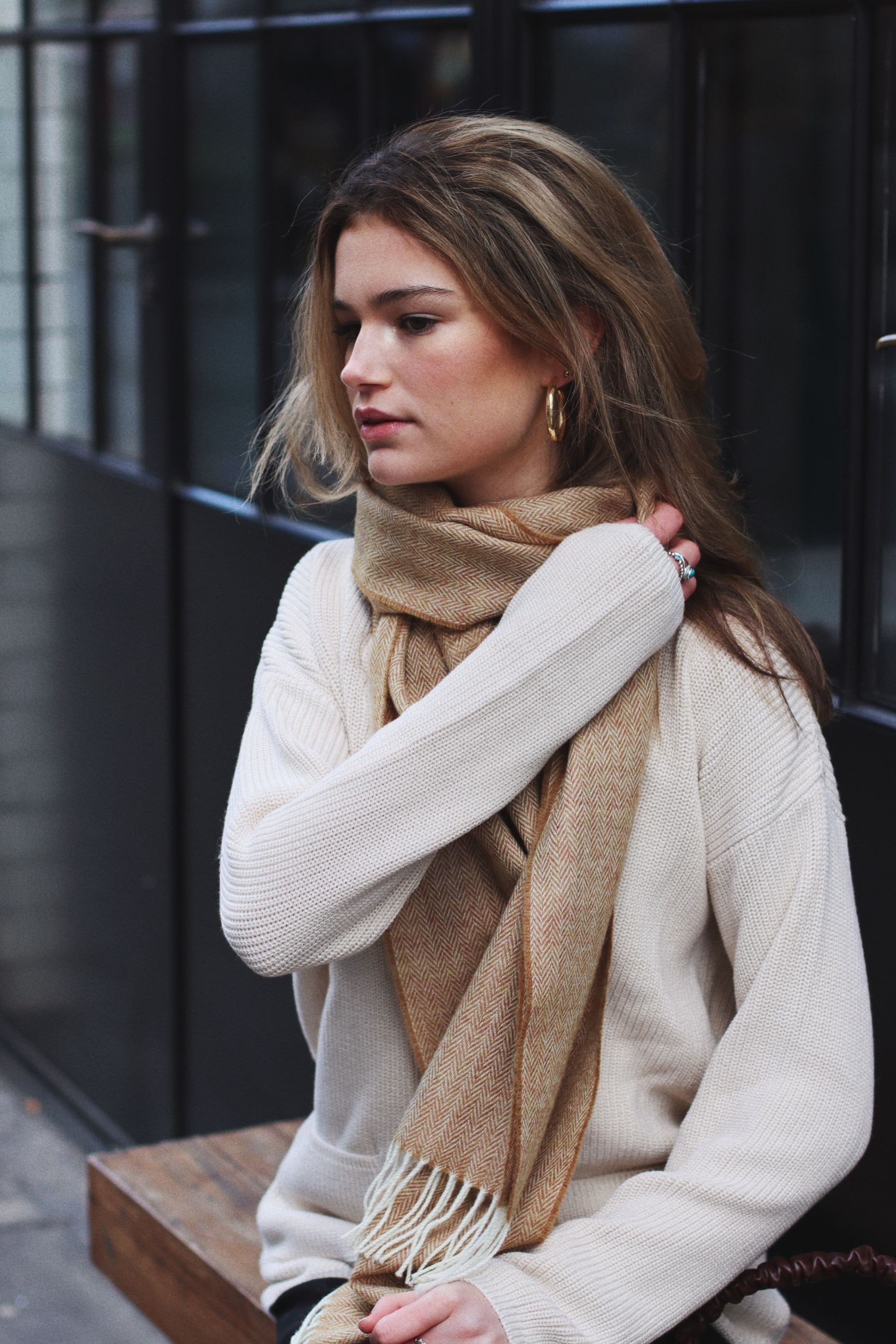 MERINO SCARF CARMEL – SÓMAS STUDIO