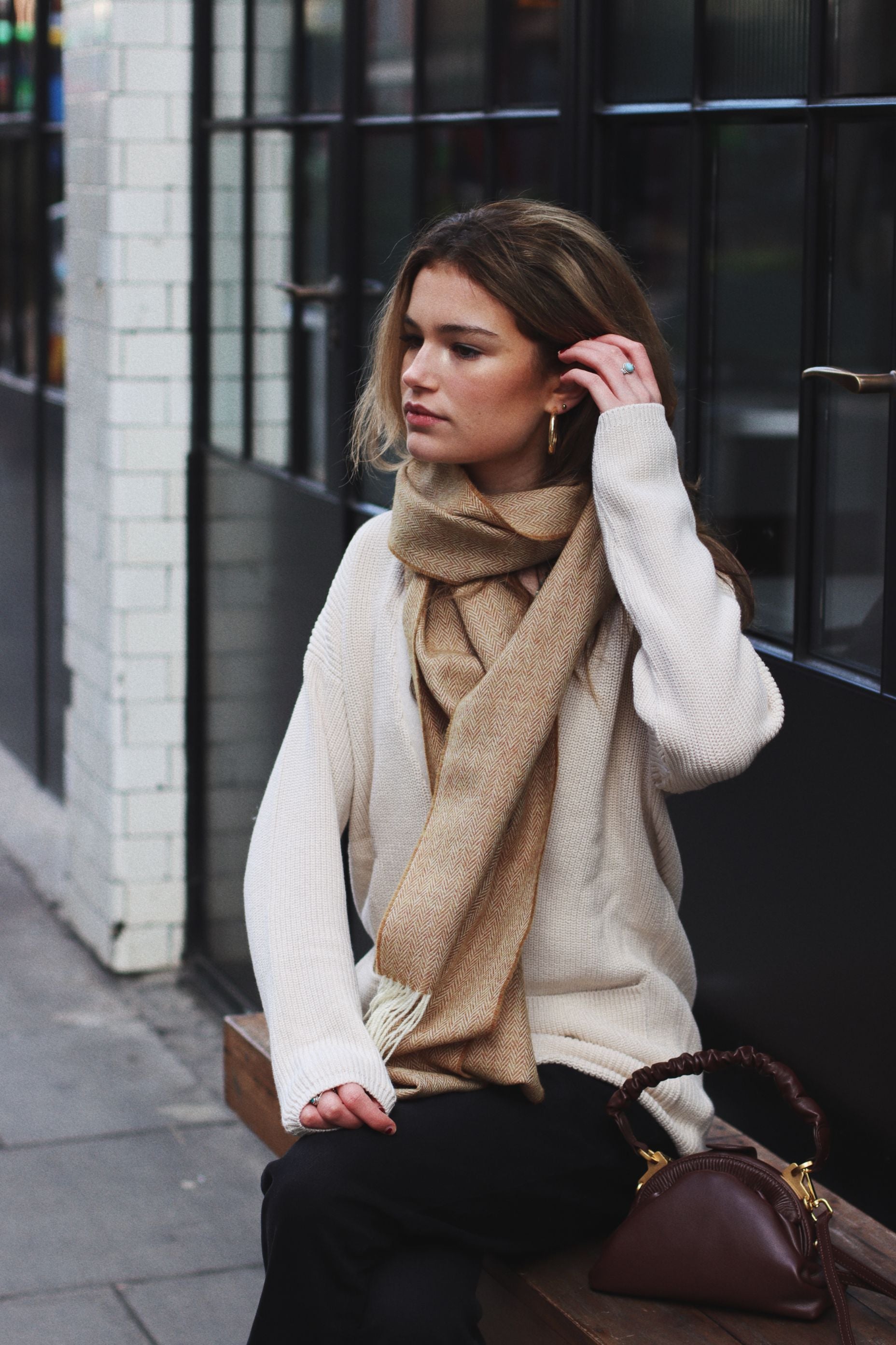 MERINO SCARF CARMEL – SÓMAS STUDIO